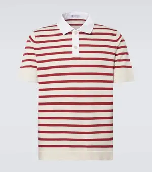 Brunello Cucinelli Striped Cotton Polo Shirt