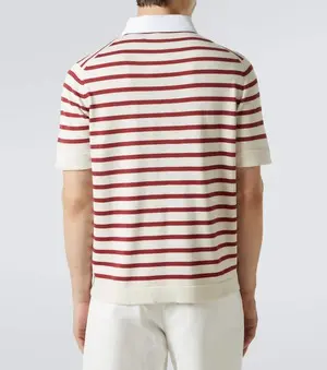 Brunello Cucinelli Striped Cotton Polo Shirt