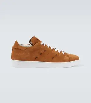 Kiton Suede Low Top Sneakers - Brown