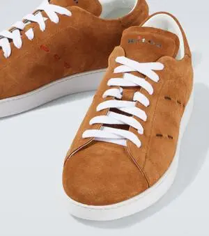 Kiton Suede Low Top Sneakers - Brown