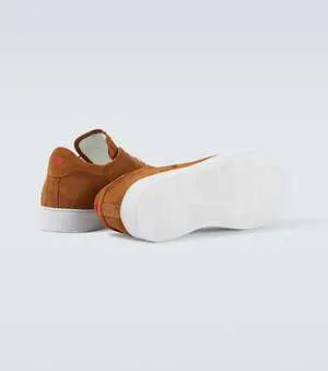 Kiton Suede Low Top Sneakers - Brown