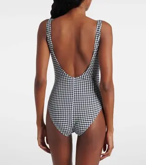 KARLA COLLETTO Ruched Gingham Swimsuit
