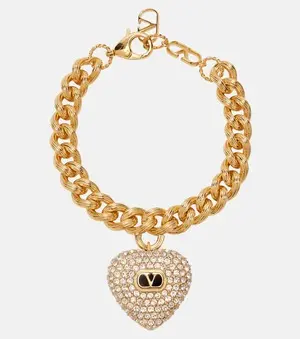 Valentino Garavani Coeur Royal Vlogo Charm Bracelet