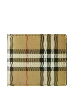 Burberry Check Bi-fold Wallet - Neutrals