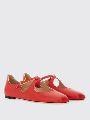 Bally Mary Jane Ballet Flats - Red