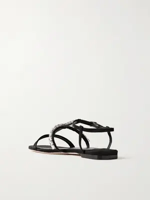 JIMMY CHOO Gwyn Crystal-embellished Sandals - Black