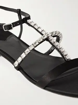 JIMMY CHOO Gwyn Crystal-embellished Sandals - Black