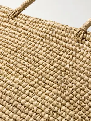 SENSI STUDIO Woven Straw Tote - Brown