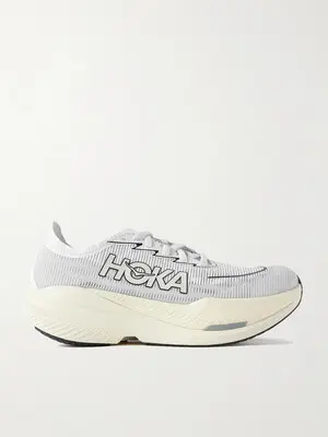 HOKA Rubber-trimmed Mesh Sneakers - Gray