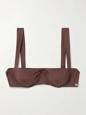 Kiki De Montparnasse La Sirene Underwired Balconette Bikini Top - Brown