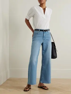 FRAME Le Slim Palazzo Mid-rise Jeans