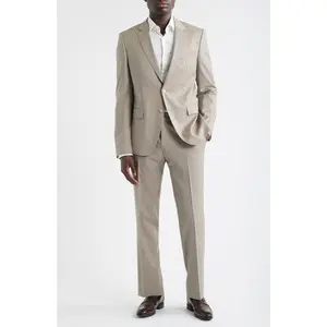 Hugo Boss Huge Slim Fit Solid Wool Suit - Light Beige