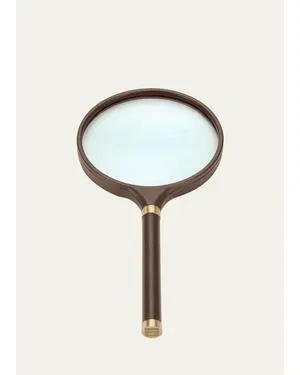 Assouline Archival Leather Magnifying Glass - Brown