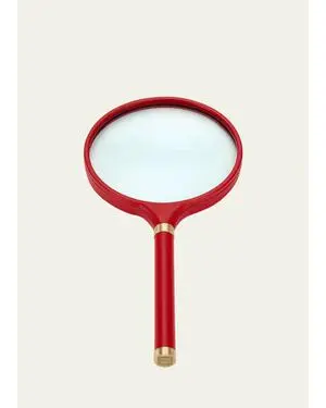 Assouline Archival Leather Magnifying Glass - Red