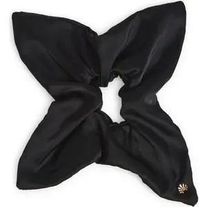Lele Sadoughi Square Satin Scrunchie - Jet