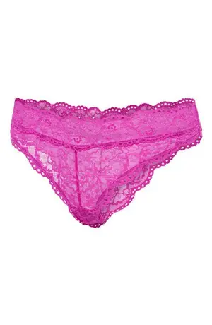 SAVAGE X FENTY Soft 'n Savage Cheeky Lace Briefs - Purple Fleur
