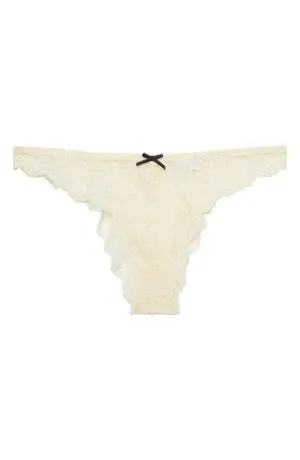 Fleur Du Mal Bianca Lace Cheeky Briefs - Buttercup