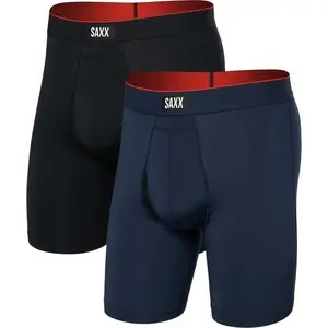 SAXX Assorted 2-pack Multi-sport Mesh Long Boxer Briefs - Navy/back