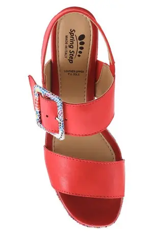 SPRING STEP SHOES Azucar Ankle Strap Sandal - Red Multi