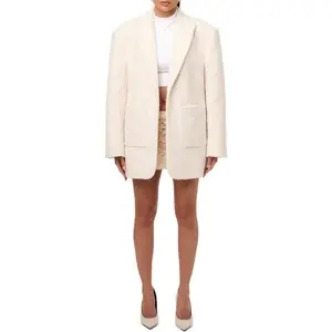 Naked Wardrobe Longline Bouclé Blazer