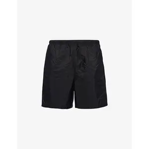 Prada Triangle-logo Re-nylon Swim Trunks 36 Black