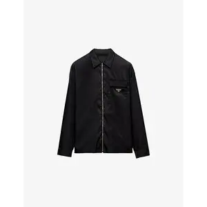 Prada Re Nylon Zip-up Woven Shirt
