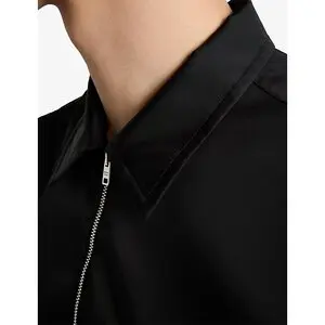 Prada Re Nylon Zip-up Woven Shirt