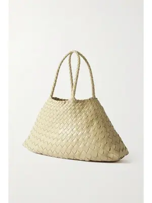 Dragon Diffusion Santa Croce Big Woven Leather Tote - Neutrals