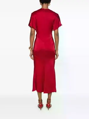 Victoria Beckham Gathered Detail Midi Dress