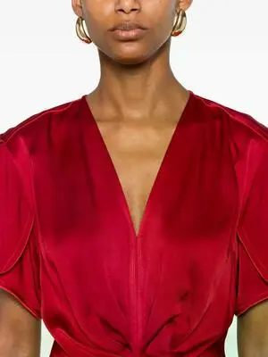 Victoria Beckham Gathered Detail Midi Dress