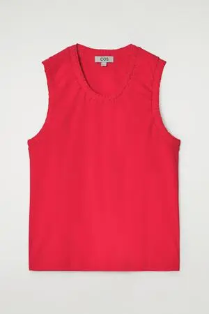 Cos Gathered Cotton Tank Top