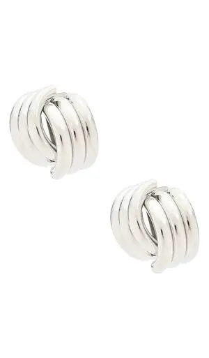Shashi Knot Earrings - Metallic Silver