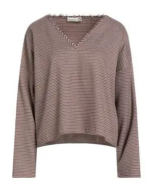 HAVEONE Houndstooth Woven Top - Red