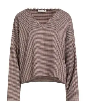 HAVEONE Houndstooth Woven Top - Red