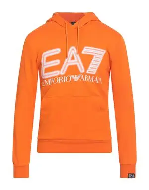 EA7 Cotton-elastane Sweatshirt - Orange