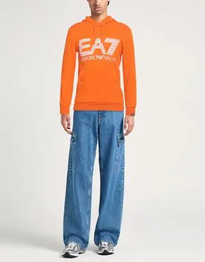 EA7 Cotton-elastane Sweatshirt - Orange