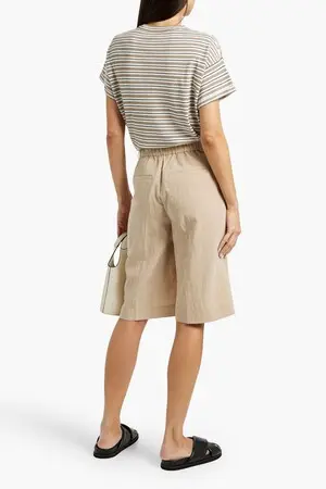 Brunello Cucinelli Striped Wool And Cashmere-blend T-shirt