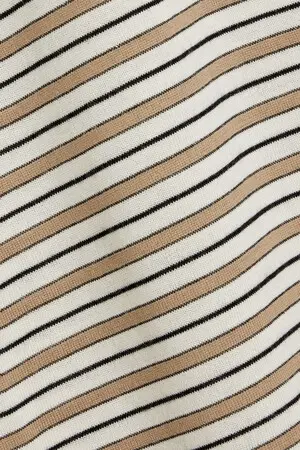 Brunello Cucinelli Striped Wool And Cashmere-blend T-shirt