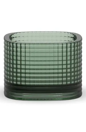 ORREFORS Magica Super Circle Small Glass Votive Holder - Green