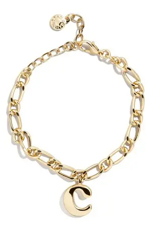 Baublebar Annika Initial Bracelet Gold - C