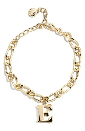 Baublebar Annika Initial Bracelet Gold - E