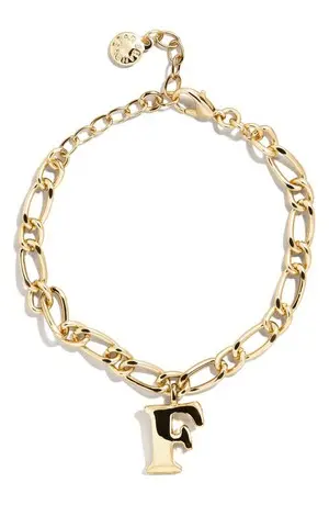Baublebar Annika Initial Bracelet Gold - F