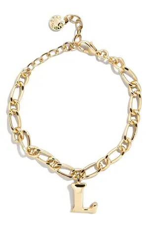 Baublebar Annika Initial Bracelet Gold - L
