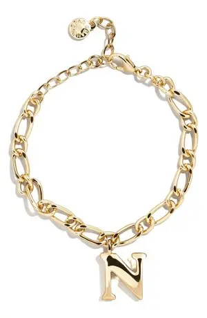 Baublebar Annika Initial Bracelet Gold - N