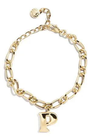 Baublebar Annika Initial Bracelet Gold - P