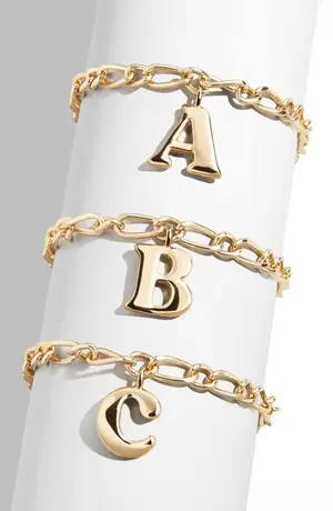 Baublebar Annika Initial Bracelet - Gold - S