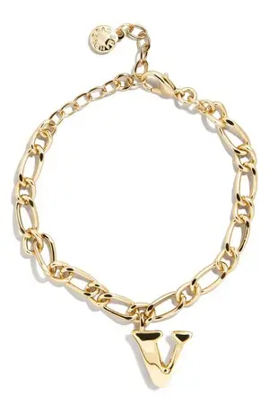 Baublebar Annika Initial Bracelet - Gold - V