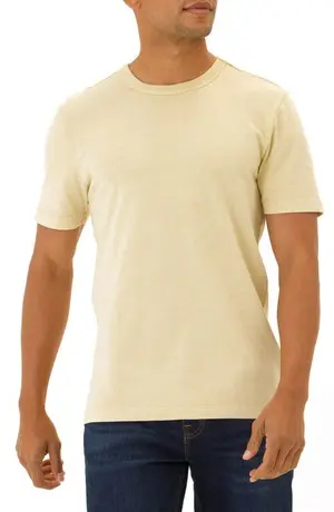 THREADS 4 THOUGHT Shawn Mineral Wash Cotton T-shirt - Lemon Drop