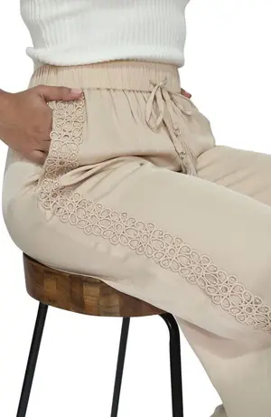 BELLE & BLOOM Wide Leg Pant - Latte