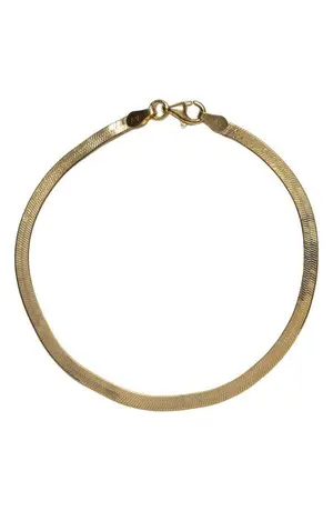Argento Vivo Herringbone Chain Bracelet - Gold